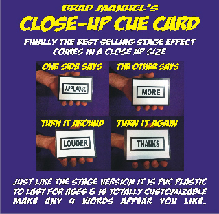 Close Up Cue Card Magic Trick